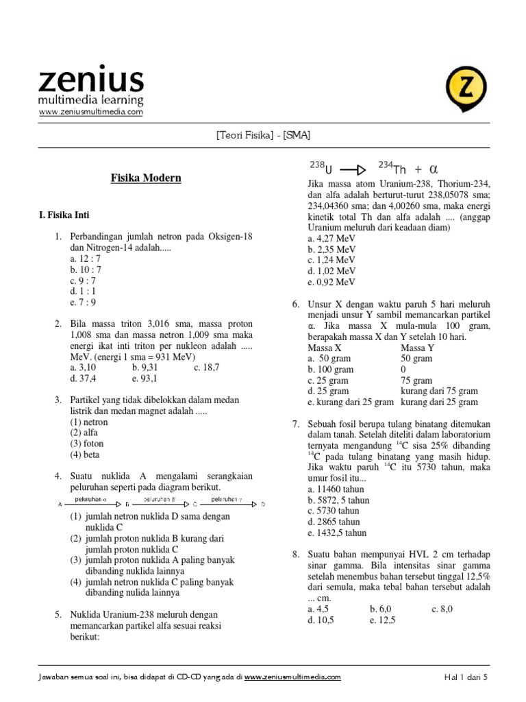 Teori Fisika Modern | PDF