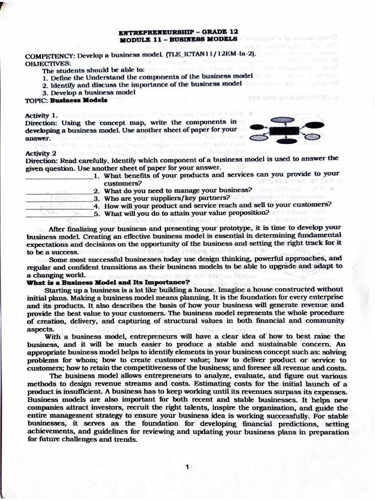 Entrep Module 11 | PDF