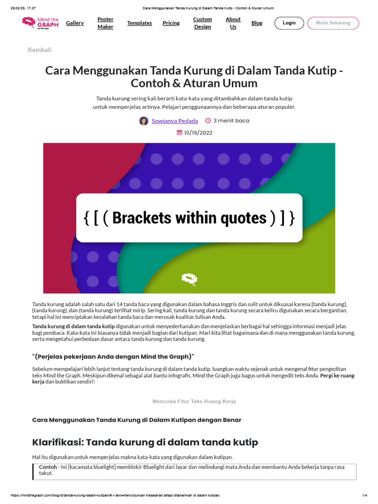 Cara Menggunakan Tanda Kurung Di Dalam Tanda Kutip - Contoh & Aturan ...