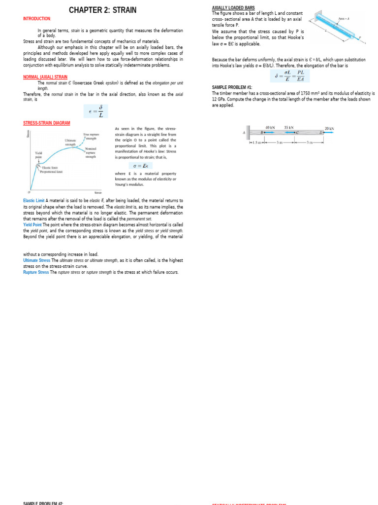 NOTES_SIMPLE-STRAIN-ES205-1 | PDF | Deformation (Engineering) | Stress ...