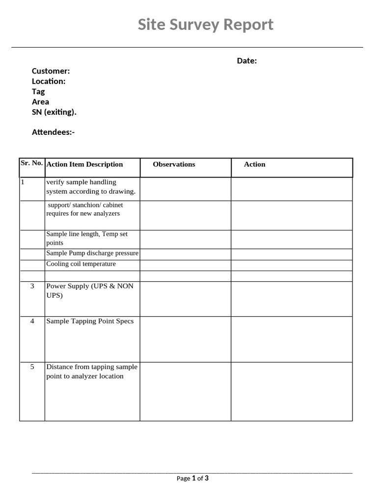 Site Survey - 1 | PDF