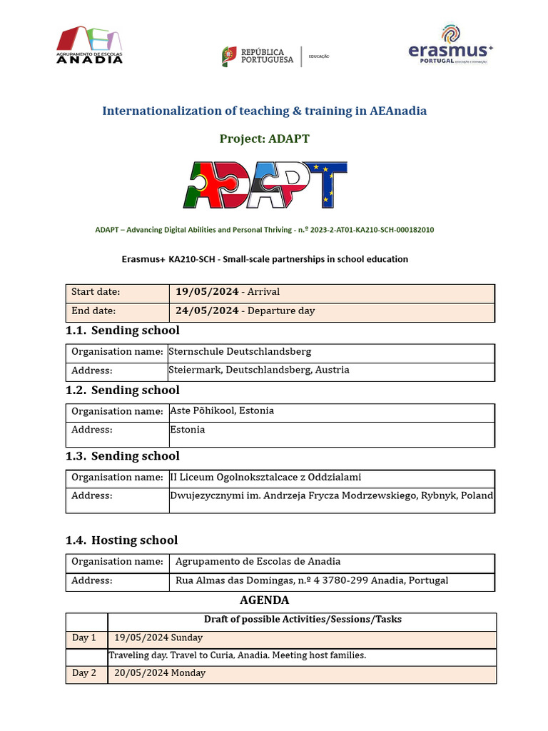 ADAPT One Week Program in Anadia | PDF