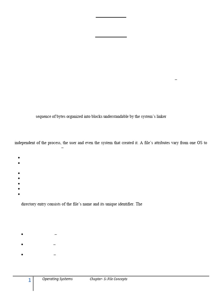OS Chapter-5 Handout os | PDF | File System | Computer File OS Chapter-5 Handout os | PDF | File System | Computer File