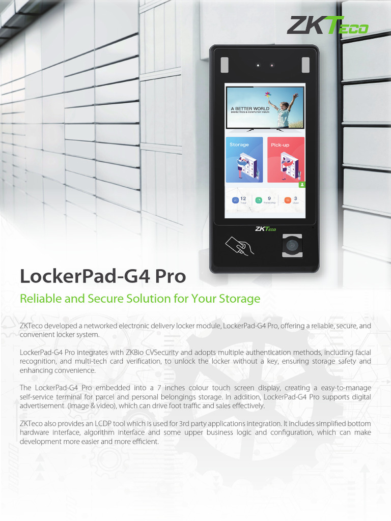 LockerPad-G4 Pro: Smart Delivery Lockers | PDF | Touchscreen | Computer ...