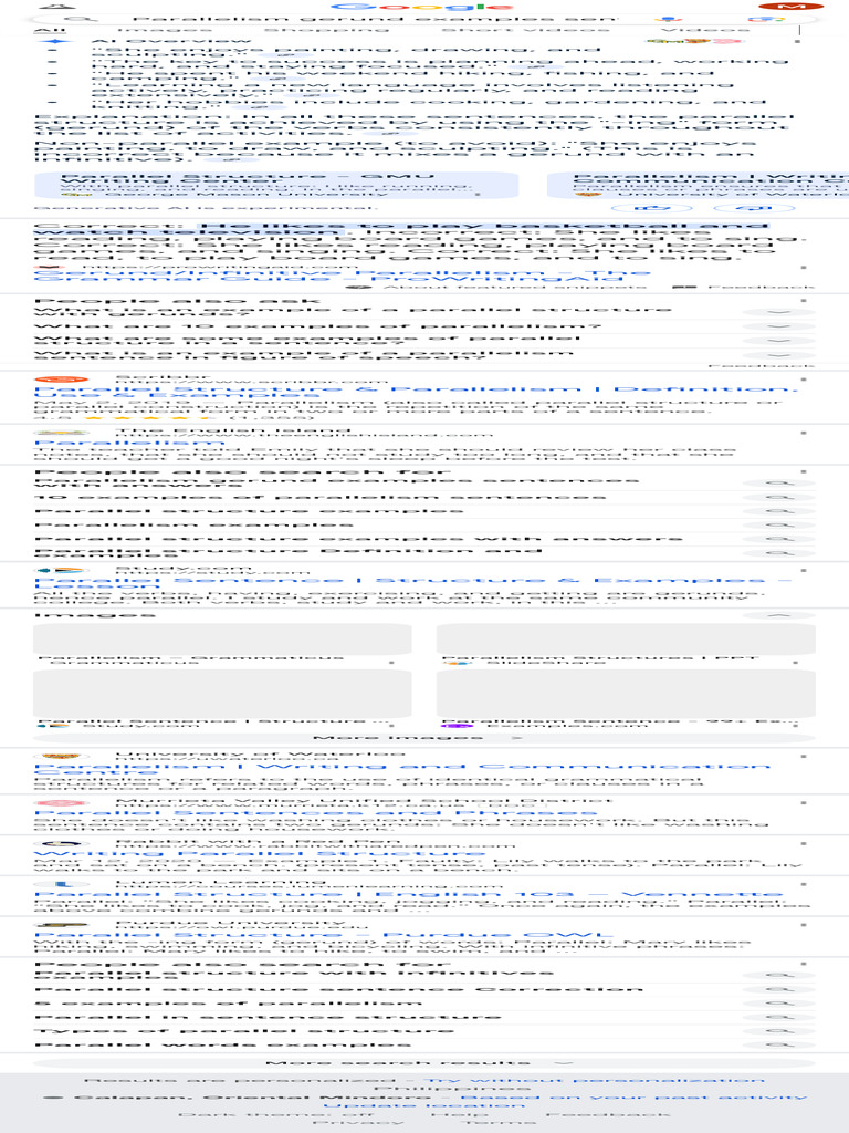 Parallelism Gerund Examples Sentences - Google Search | PDF | Sentence ...