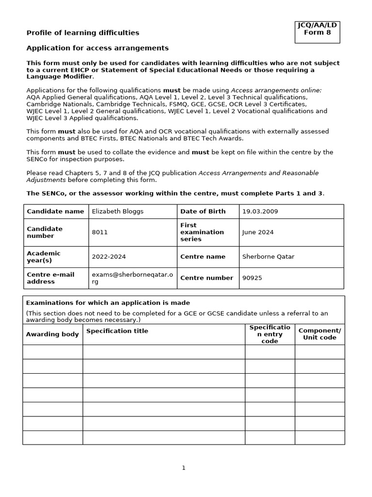 Richard Pradic - Elizabeth Bloggs Form 8 | PDF | Teachers | Dyslexia