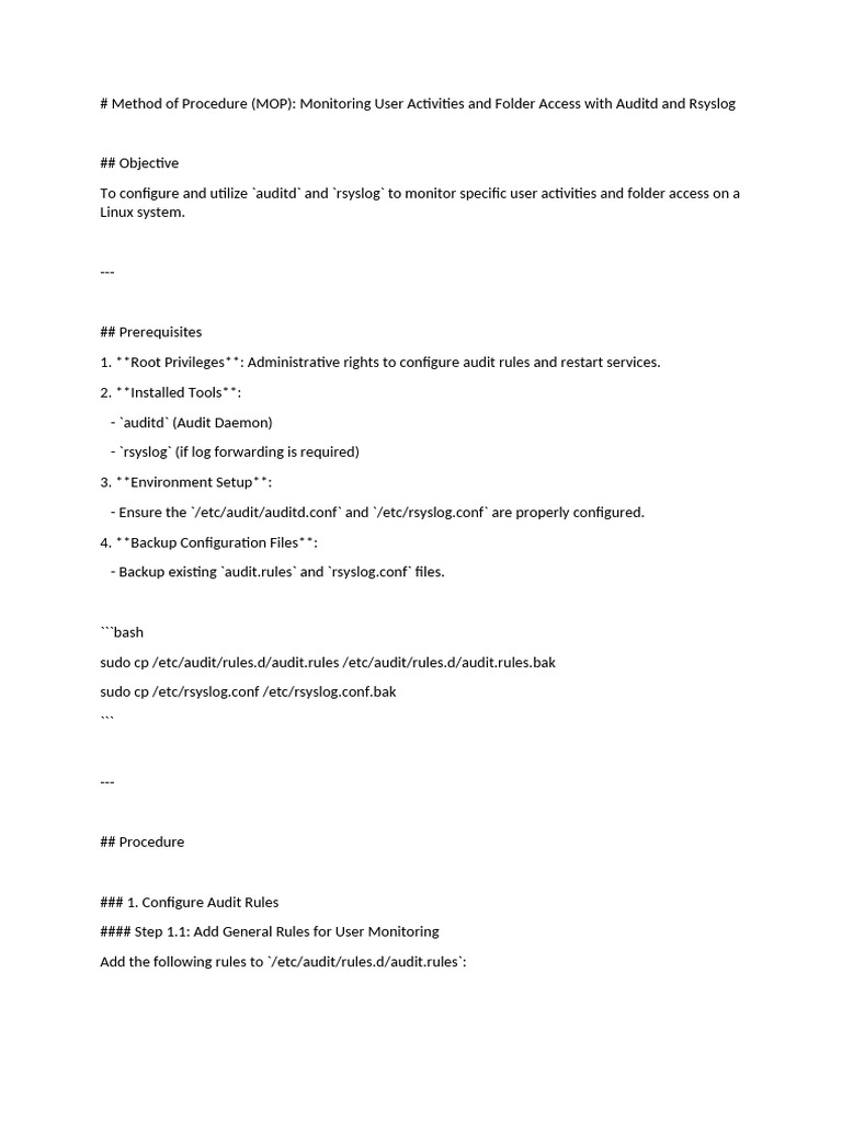 MOP - Monitoring User Activities and Folder Access With Auditd and ...