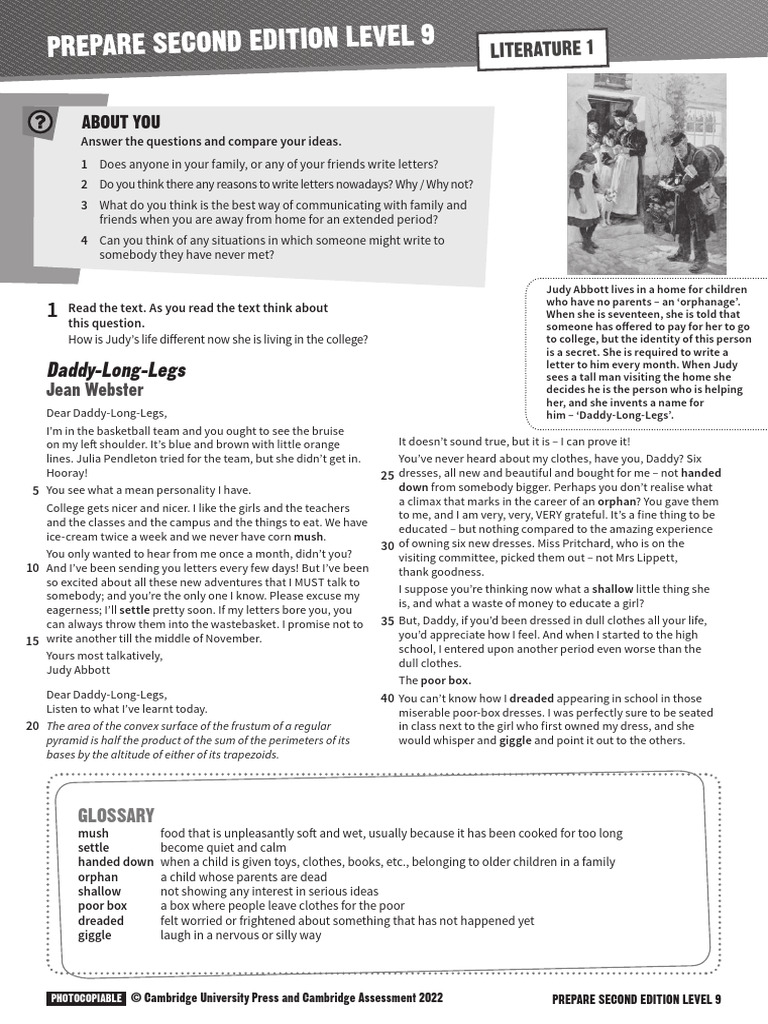 PREPARE L9 Literature Worksheet 01 | PDF