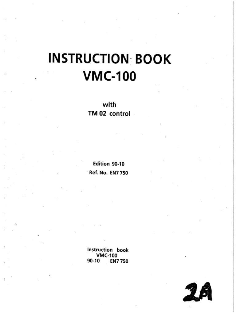 Emco VMC100 w-TM02 Instructions | PDF