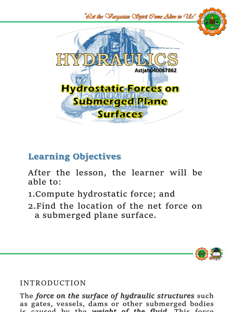 Hydrostatic Forces on Submerged Surfaces | PDF | Pressure | Force