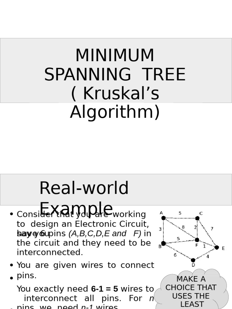 Mst Kruskals Algorithm Pdf Algorithms And Data Structures 9900