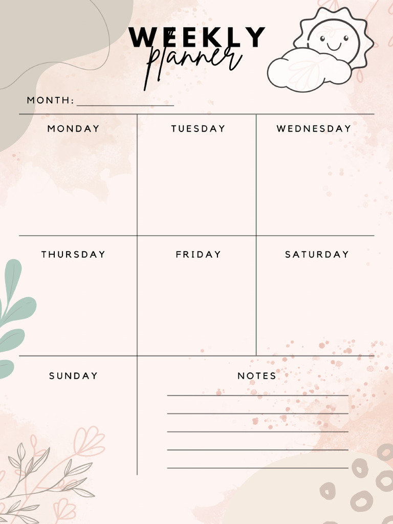 Abstract Weekly Planner Schedule A4 Document - 20250128 - 194440 - 0000 ...