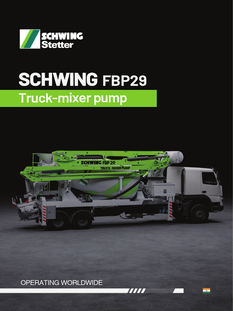 Schwing Fbp29 Truck Mixer Pump | PDF | Pump | Concrete