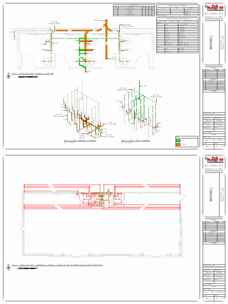 DWV System Layout and Pipe Schedule | PDF | Civil Engineering | Home ...