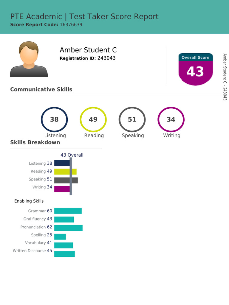 PTE - Scorecard (7) | PDF
