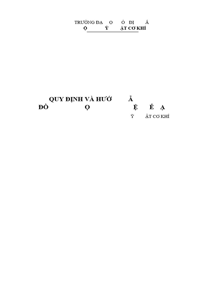 Quy Dinh Va Huong Dan Trinh Bay Do an Môn Học CNCTM - KTCK | PDF