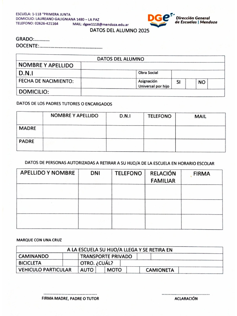 Datos Alumno | PDF