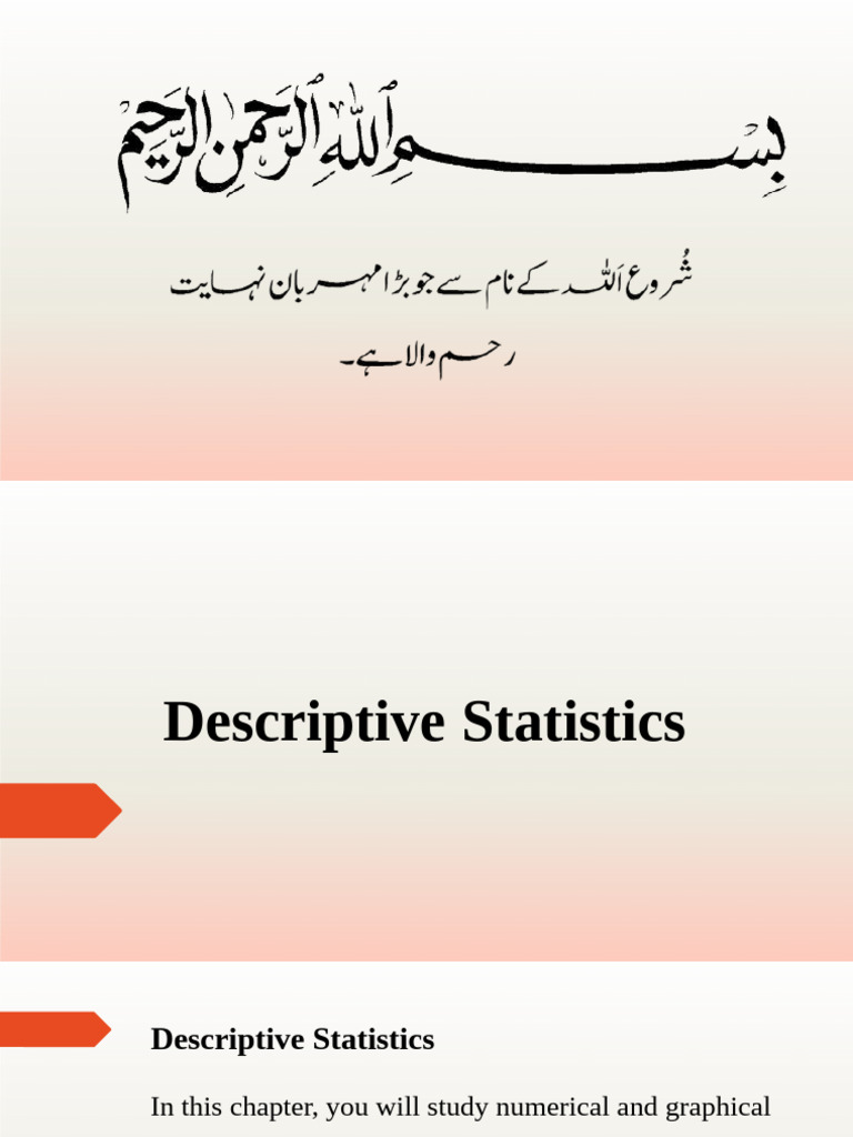 Descriptive Statistics Lecture 3 | PDF | Chart | Histogram
