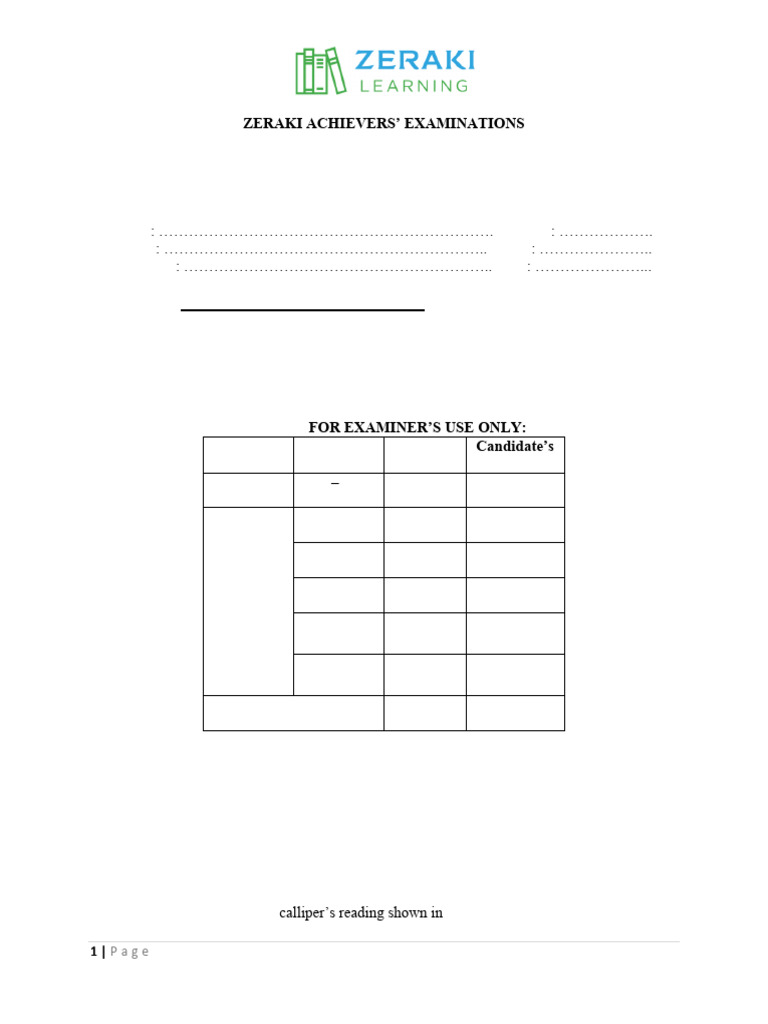 Form 2 Physics Term 1 Exam Paper | PDF | Compass | Magnet