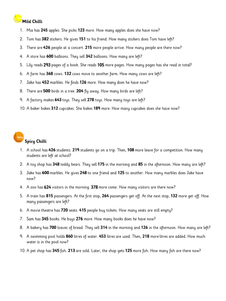 Chilli Challenges | PDF