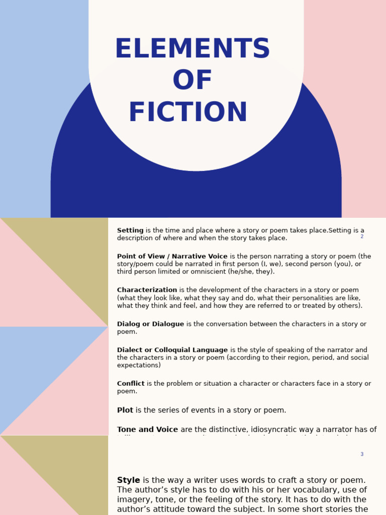 Key Elements of Fiction Explained | PDF