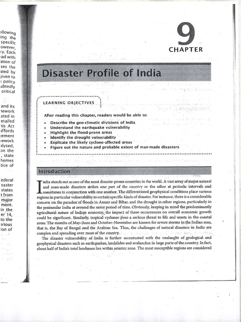 DISASTER Profile of India-SS271 | PDF