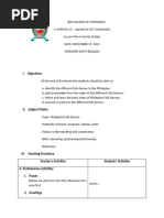 Detailed Lesson Plan in MAPEH (Dance) : I. Objectives | PDF | Lesson ...