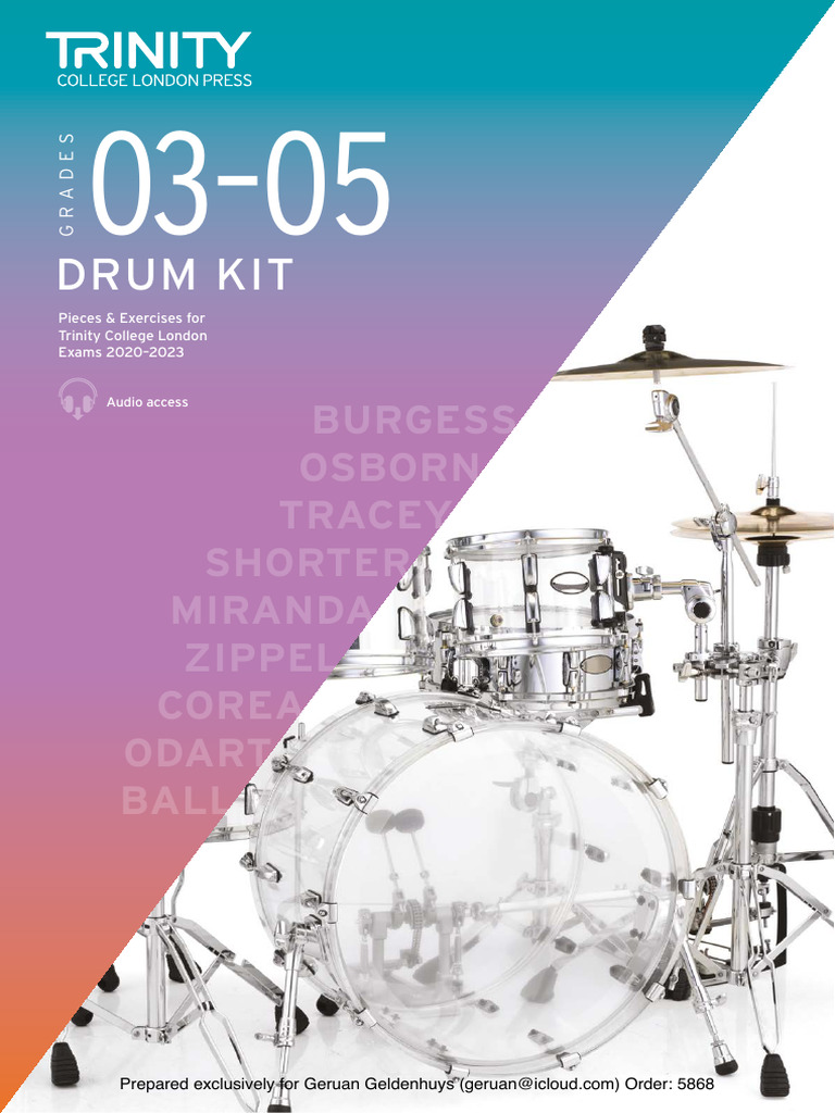 TCL019080e Drum Kit Exam Pieces 2020-2023 - Grades 3-5 | PDF | Jazz ...