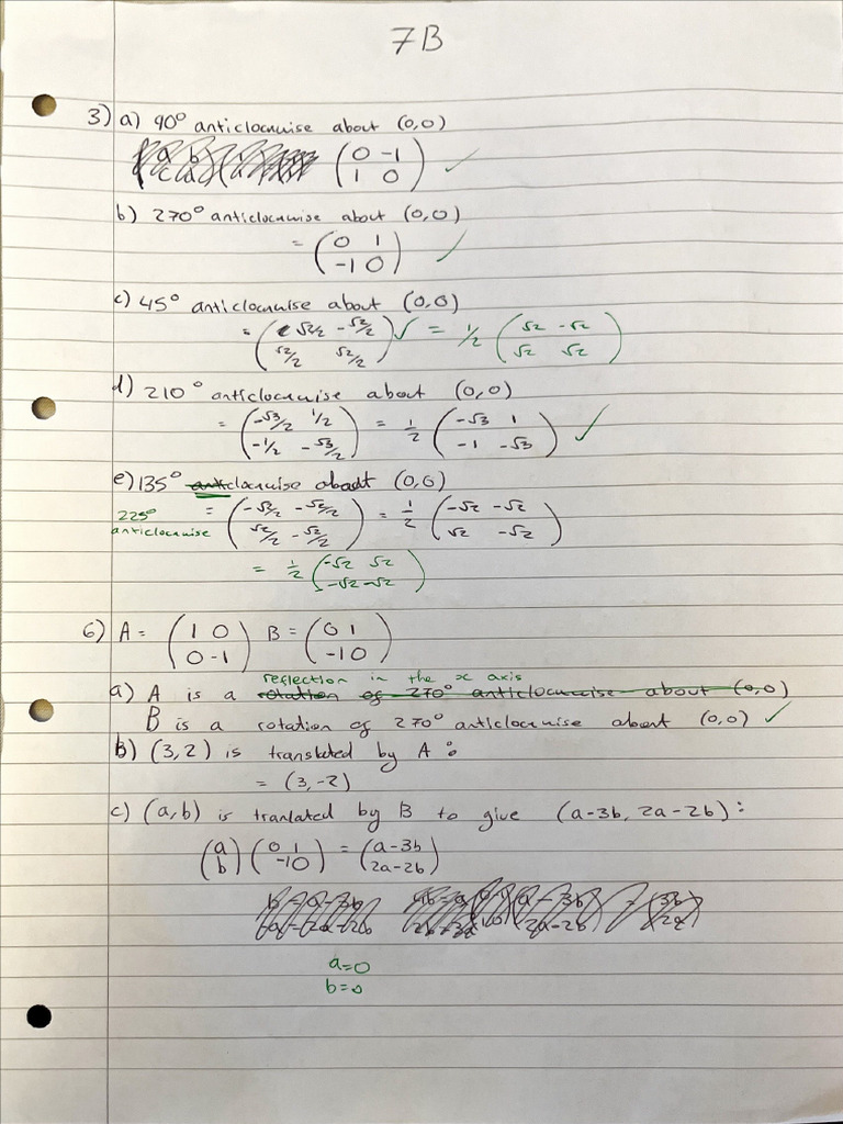 Linear Transformations - 7A and 7B 1 | PDF