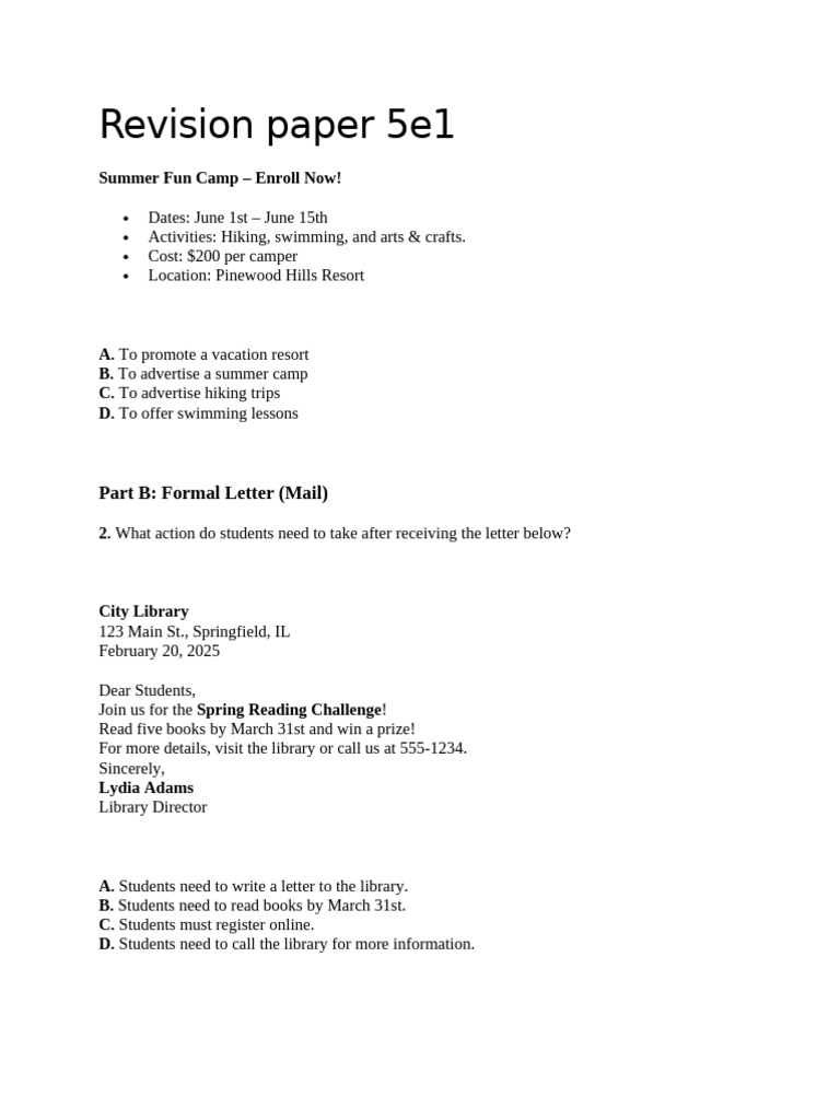 Checkpoint Revision Paper 2 | PDF