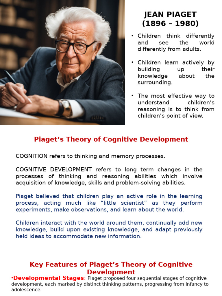 Piaget's Theory of Cognitive Development | PDF | Schema (Psychology ...