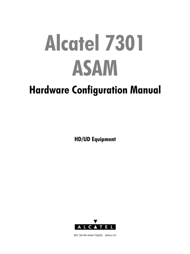 Alcatel 7301 Hardware Config Manual | PDF | Telecommunications ...