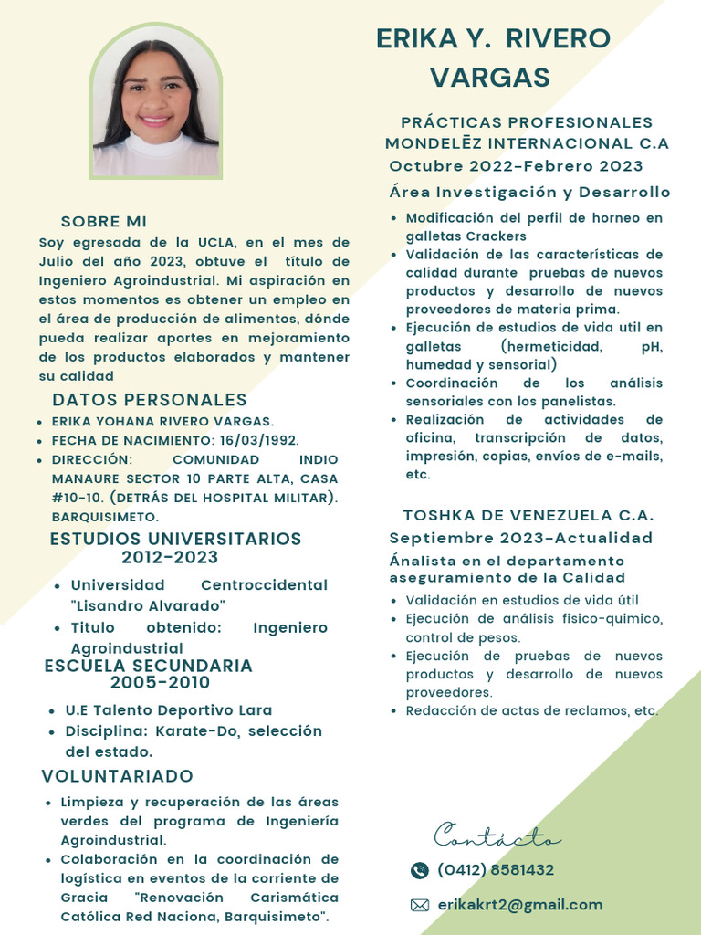 Curriculum Erika Rivero | PDF