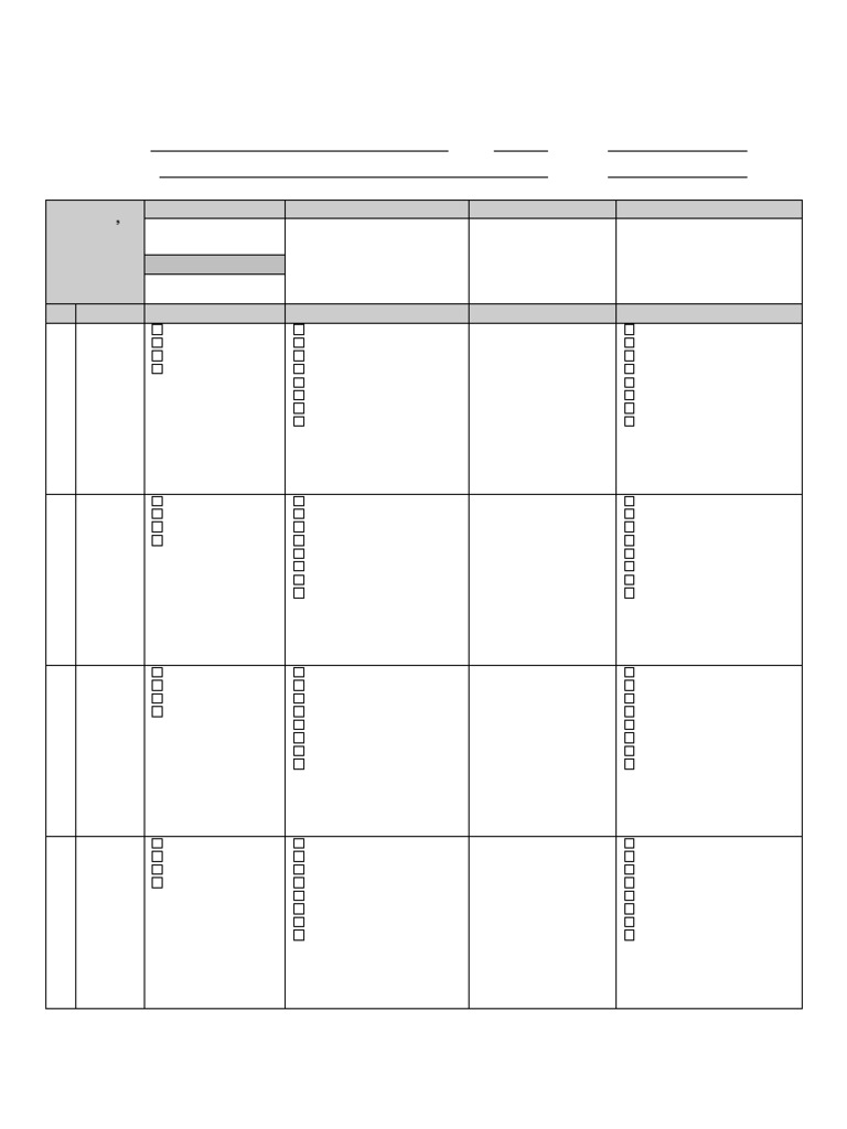 ABC Recording Form | PDF | Attention | Behavioural Sciences