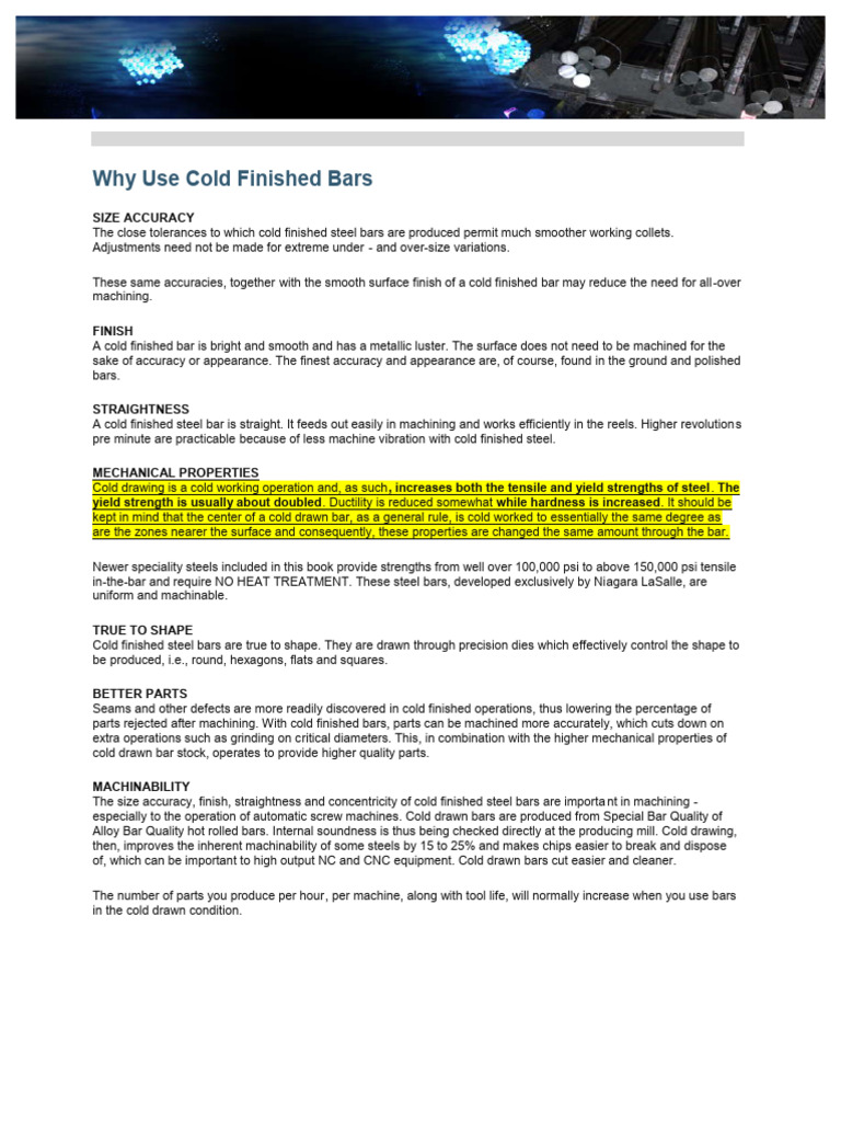 4) Why Use Bright Bar | PDF | Steel | Machining
