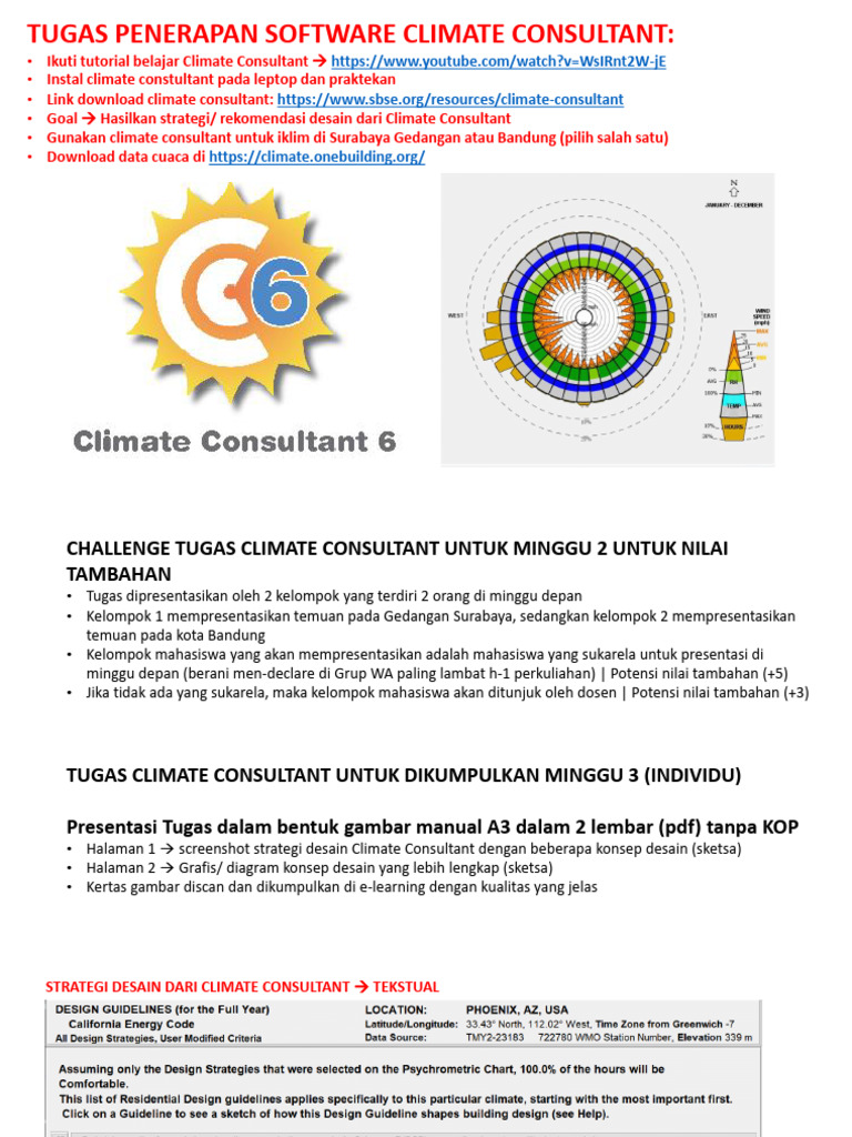 Tutorial Penggunaan Climate Consultant | PDF