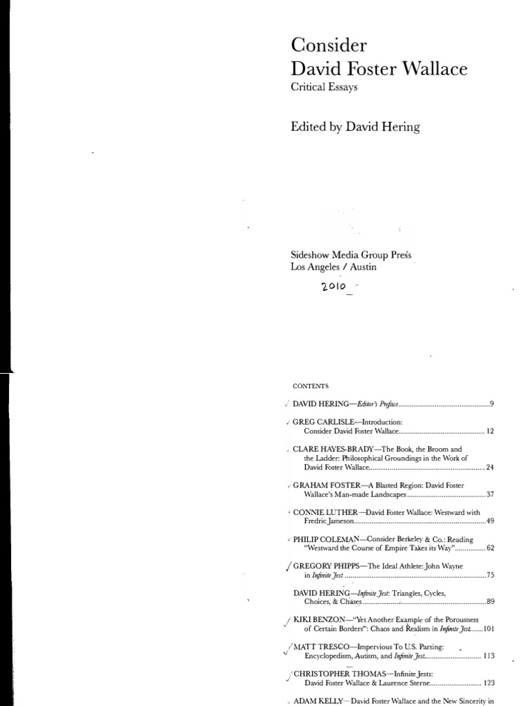 Wallace and the New Sincerity in Fiction | PDF