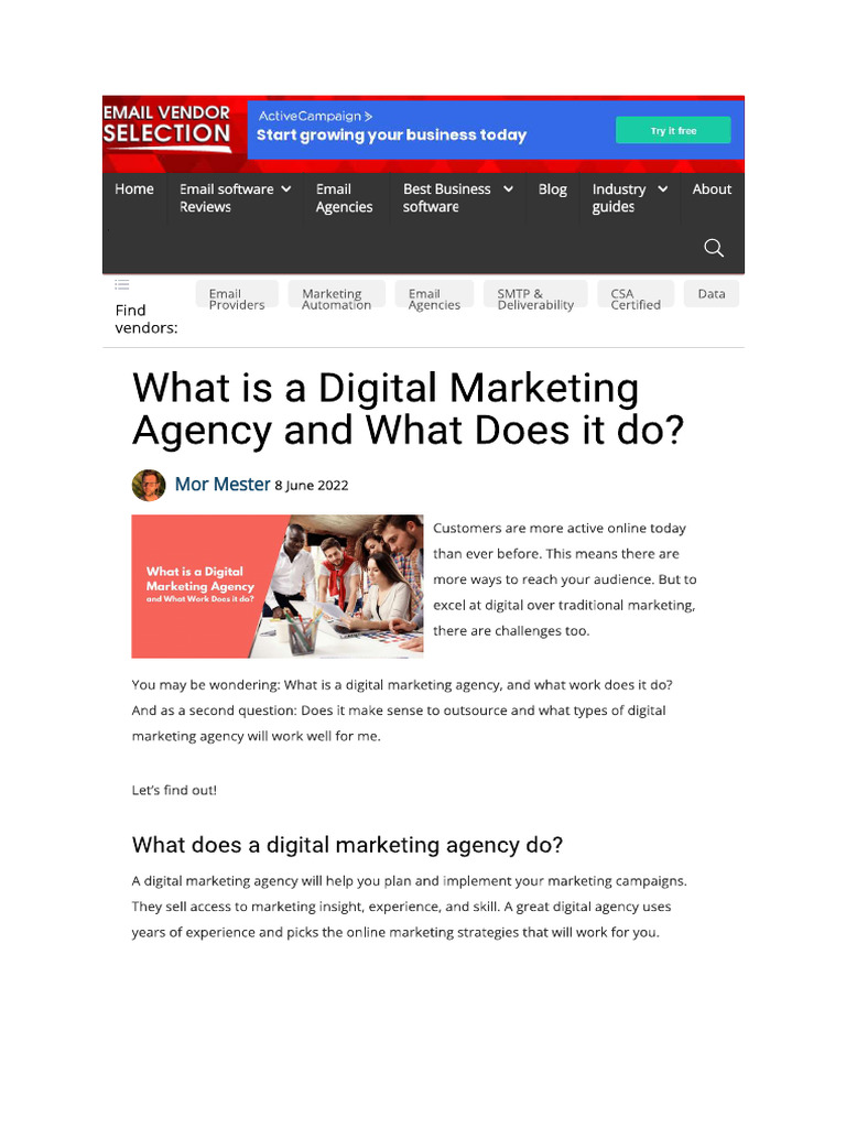 Digital Marketing Agencies - DMAs Differences in Services and Maturity ...