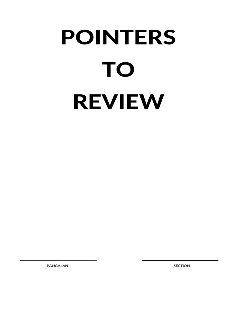 POINTERS (3rd) | PDF