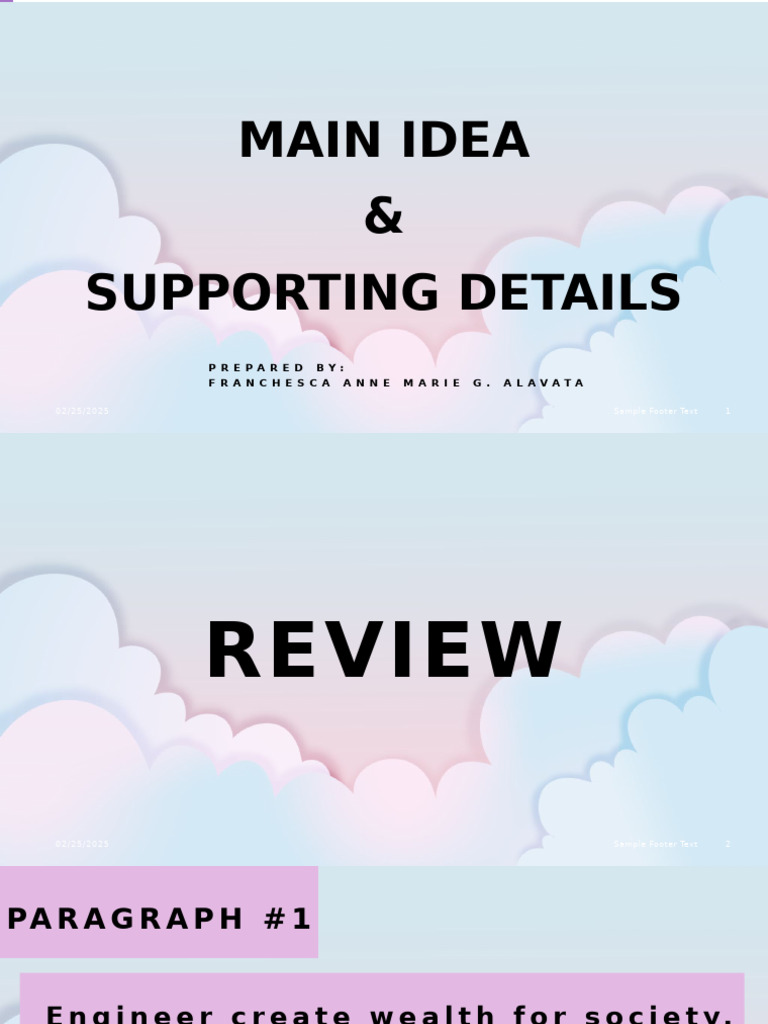 LESSON 5_Main Idea and Supporting Idea | PDF | Communication | Ear