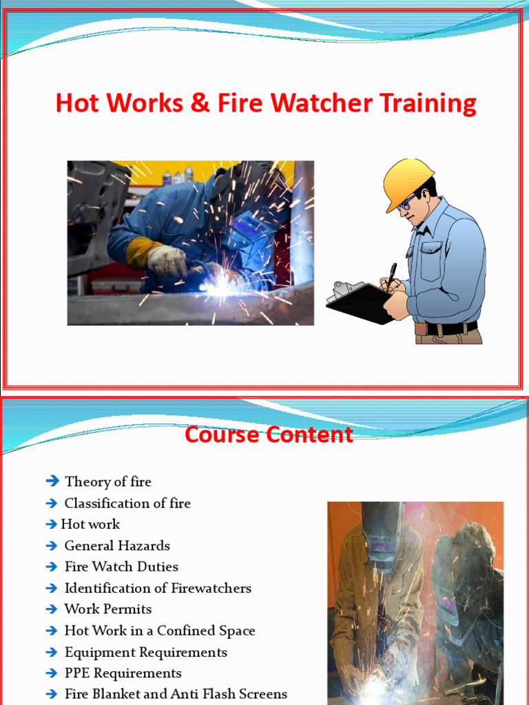 Hot Work and Fire Watch Training | PDF | Fires | Welding
