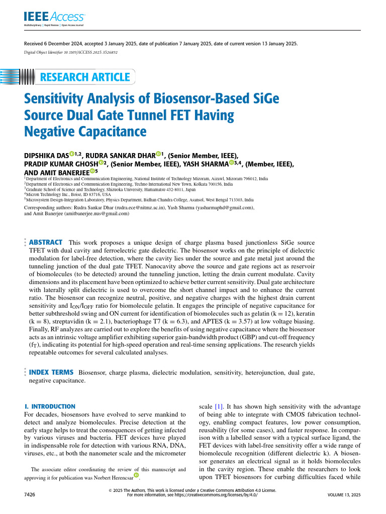 Sensitivity Analysis Of Biosensor Based Sige Source Dual Gate Tunnel