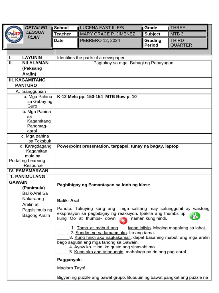 MTB Q3 Week 2 CO3 | PDF