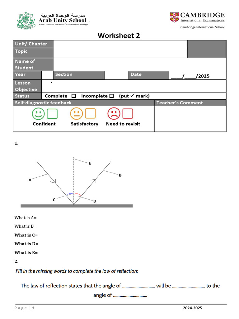 Ws Reflection - REFRACTION | PDF