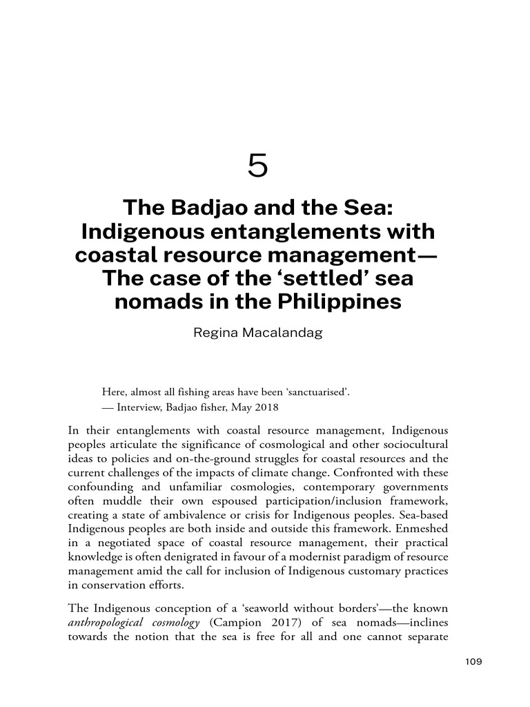 Badjao Indigenous Coastal Resource Struggles | PDF | Natural Resource Management | Sea