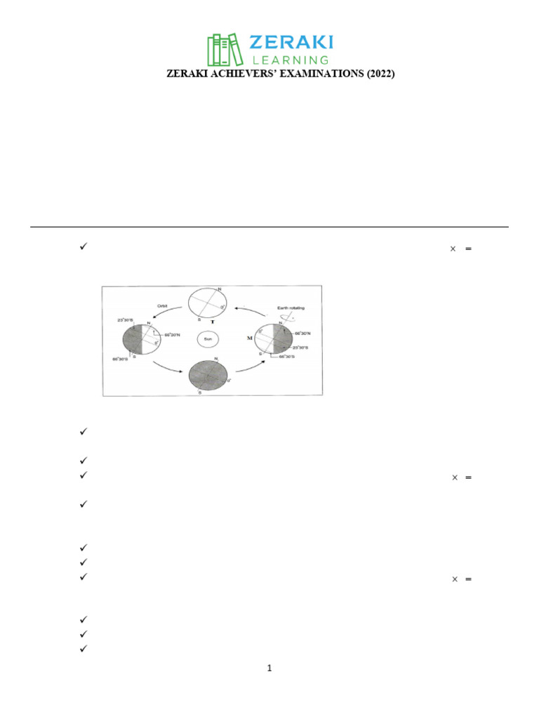 Form 3 Geography Exam Paper 1 2022 | PDF | Valley | Glacier