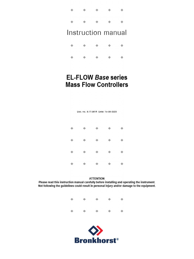 Manual EL FLOW Base | PDF | Calibration