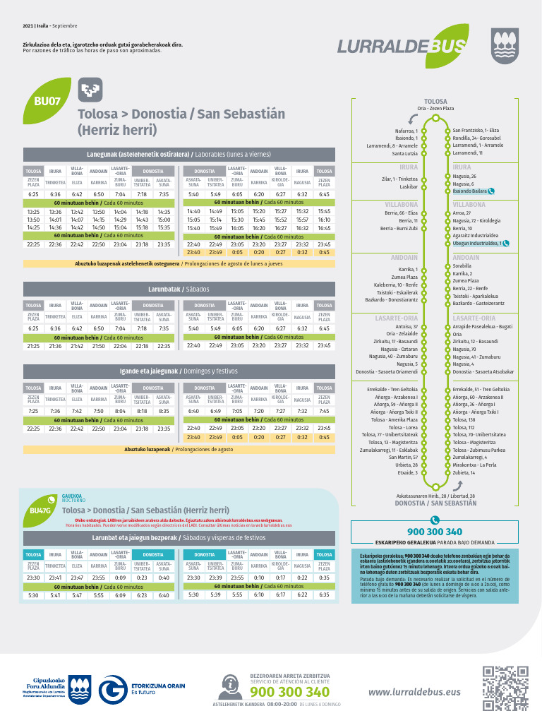 14 BU07 Tolosa - Donostia Herriz Herri03112021 | PDF