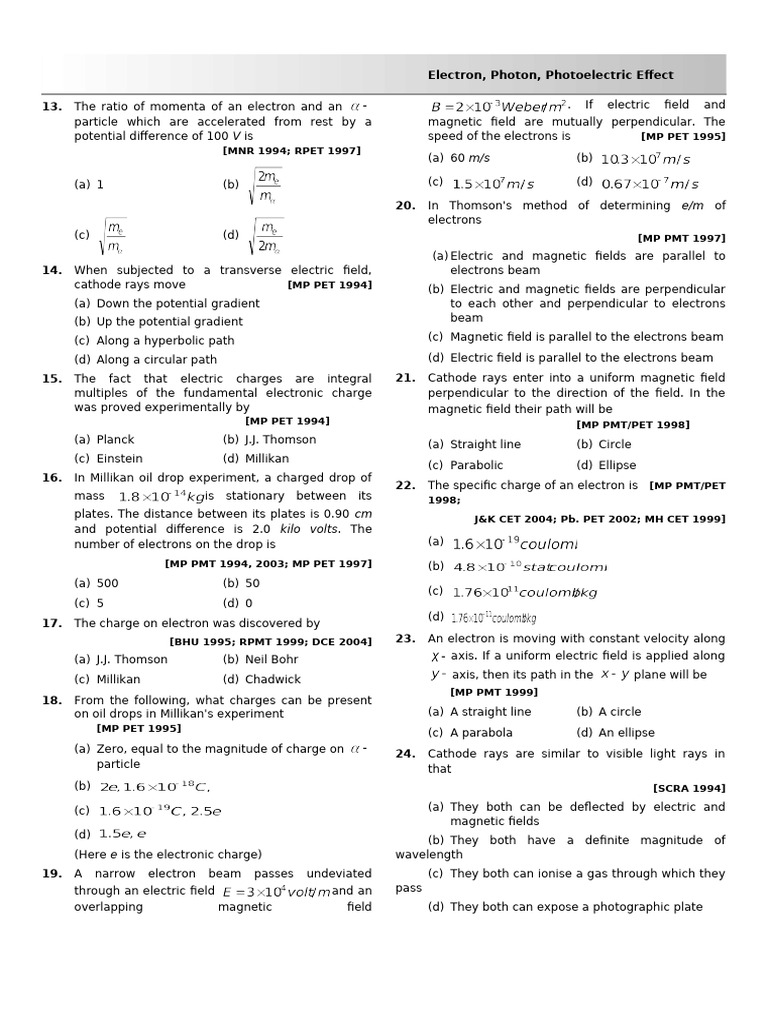Dual Nature Qs Doc (1) | PDF | Electron | Electronvolt