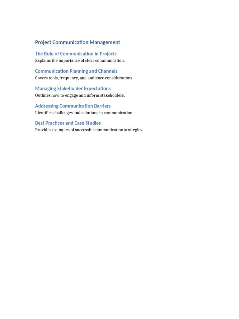 Project Communication Management | PDF